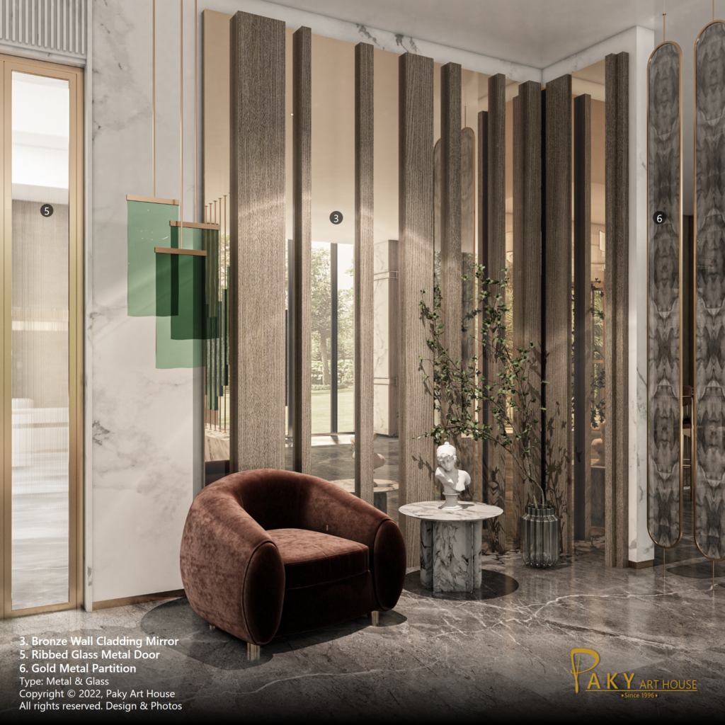 Bronze Wall Cladding Mirror – Paky Art House