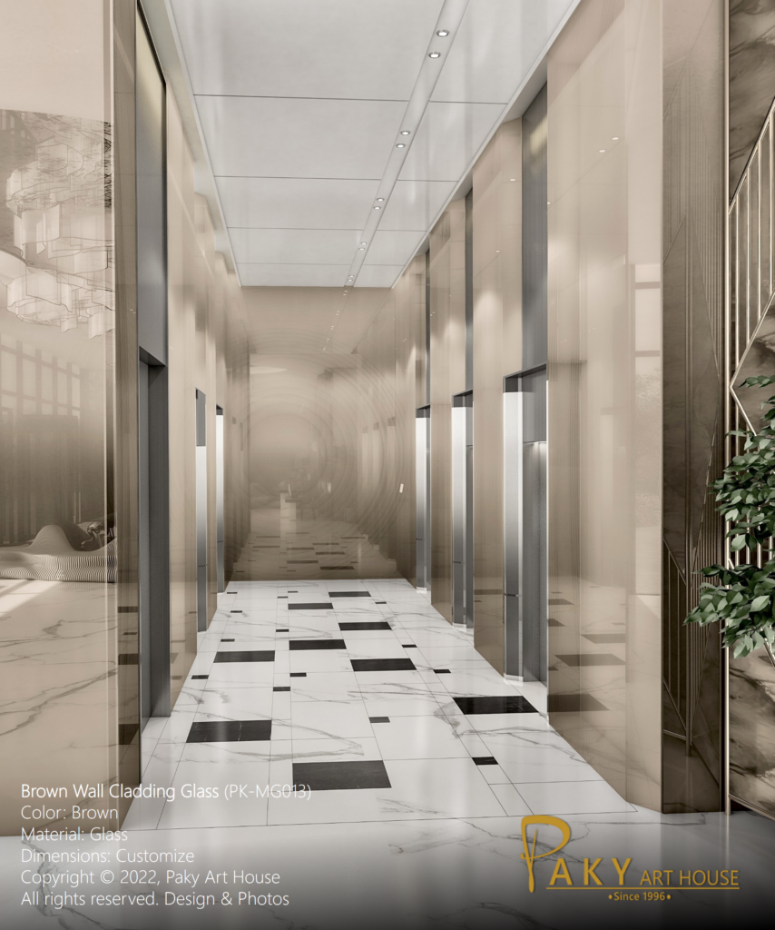 Red Wall Cladding Glass – Paky Art House